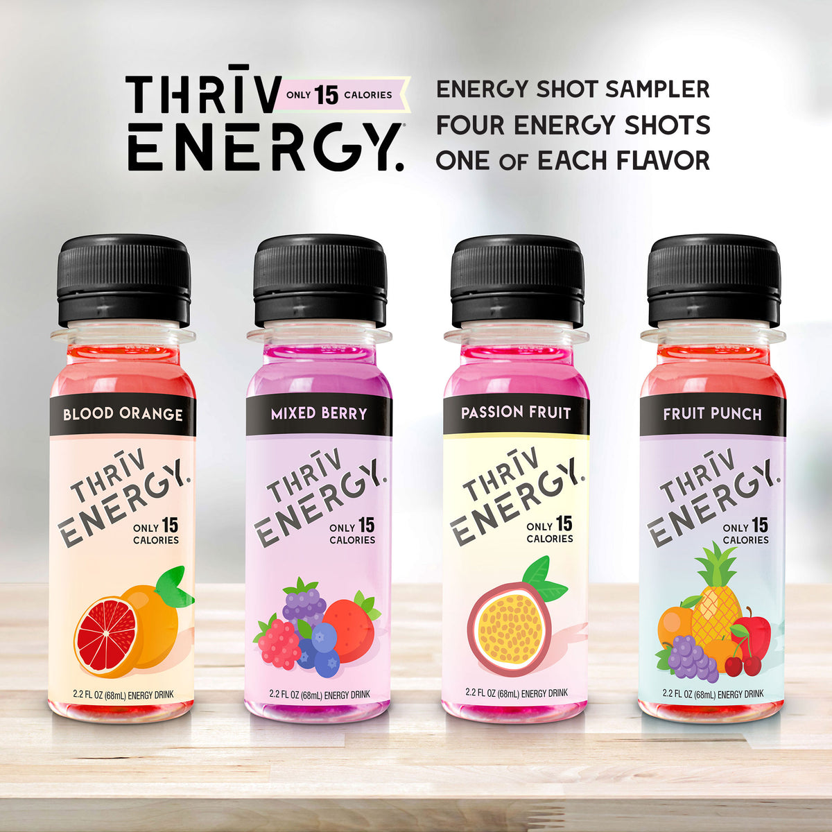 THRĪV Energy Shot Sampler 4-PACK – THRIV Drink Project