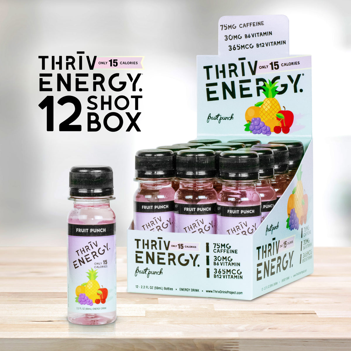 12-Pack Fruit Punch THRĪV Energy Shots – THRIV Drink Project